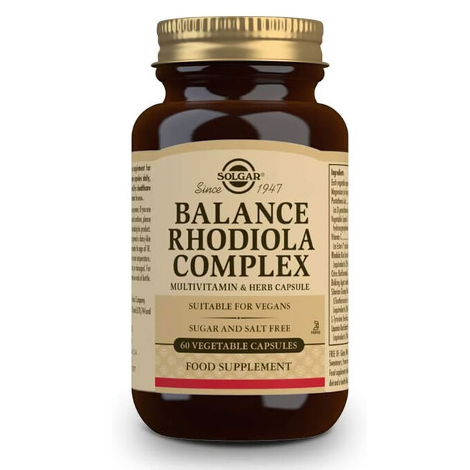 Solgar Balance Rhodiola Complex 60 Cápsulas | ParaFarma Farmacia Online ...